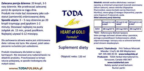 Krople Toda™ Formula Heartofgold 120ml Suplement Diety W Płynie Dobra