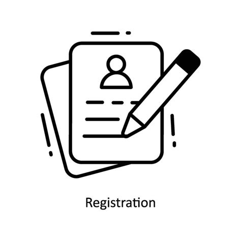 Registration Doodle Icon Design Illustration Logistics And Delivery
