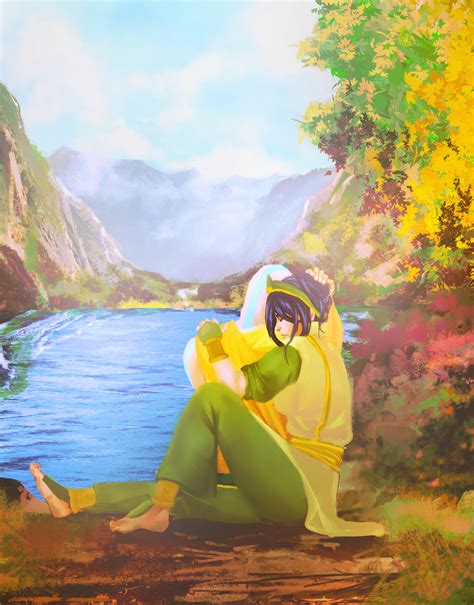 Artstation Aang X Toph Fanart Avatar The Last Airbender