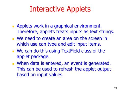 Ppt Applets Programming Powerpoint Presentation Free Download Id5425889