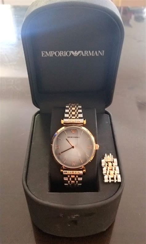 Authentic Preloved Emporio Armani Watch With Box And Extra Link Luxury