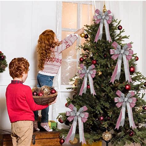Christmas Bows For Christmas Tree Decor Inscrazy Hanging Bow Pandent