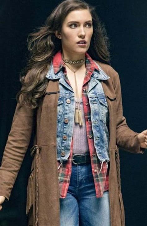 Izzy Bowin Miranda Macdougall Flash Fiddler Brown Trench Coat