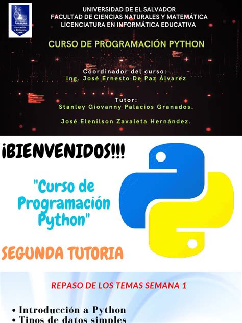 Tutoria 2 Curso Python 2023 Pdf Python Lenguaje De Programación