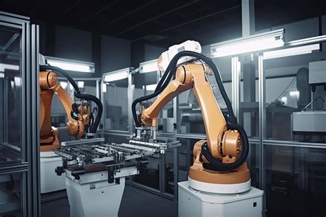 Industrial Machine Robot Smart Modern Factory Automation Using Advanced Machines Industrial 4
