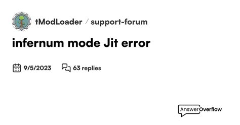 Infernum Mode Jit Error Tmodloader