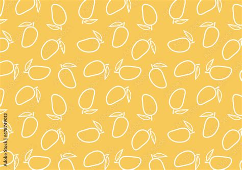 Mango Pattern Wallpaper Mango Symbol Vector Stock Vector Adobe Stock