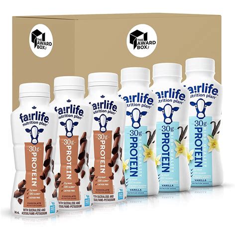 Fairlife Protein Shakes Chocolate And Vanilla Drink Nutrition Plan 6 Pack 115 Ounces 30g Of