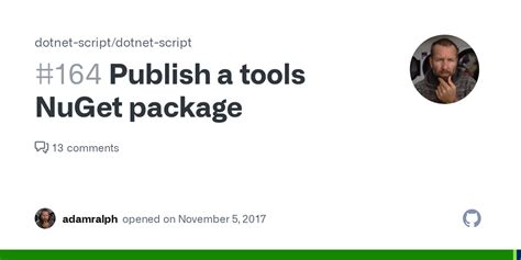 Publish A Tools NuGet Package Issue Dotnet Script Dotnet Script GitHub