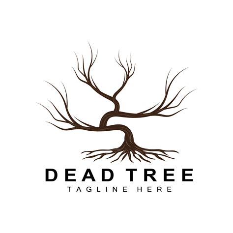 Tree Logo Design Dead Tree Illustration Wild Tree Cutting Global
