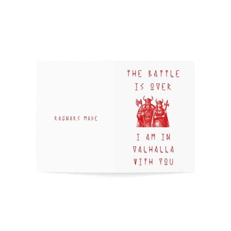 Funny Viking Theme Greeting Card Anniversary Valentine Day Nordic Fan