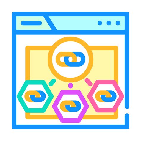 Internal Linking Seo Color Icon Vector Illustration 41499796 Vector Art