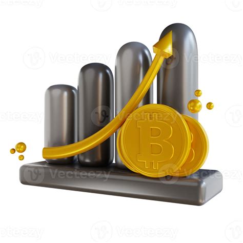 3d Illustration Bitcoin Chart Rising 9394590 Png