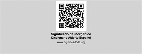 InorgÁnico Diccionario Abierto De Español