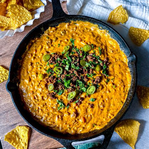 Ground Beef Queso Dip Farah J Eats