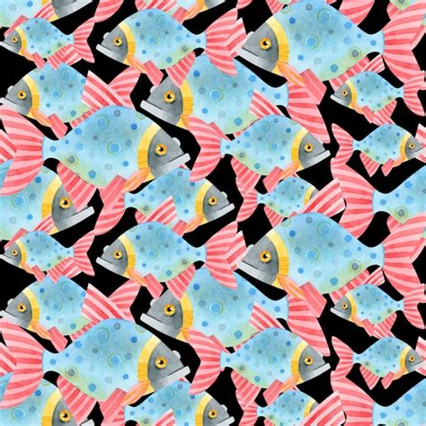Premium Vector Pattern Flock Of Fish Premium Vector Pattern Flock Of Fish