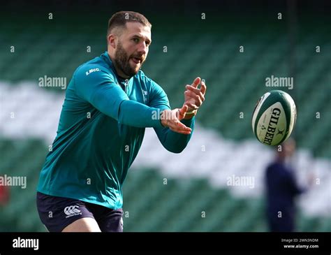 Irelands Stuart Mccloskey During A Training Session At The Aviva Stadium In Dublin Ireland