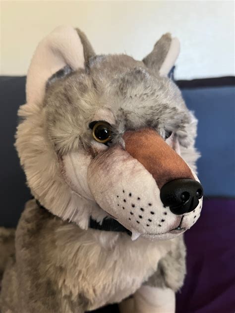Essa Big Grey Wolf Emotional Support Plush Stuffed Animal Personalized