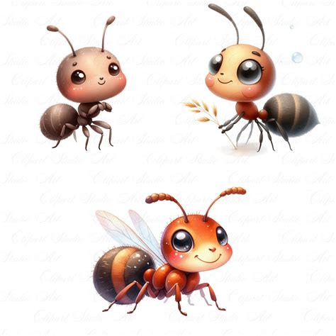 18 Cute Ants Clipart Watercolor Cute Little Spring Insects Clipart