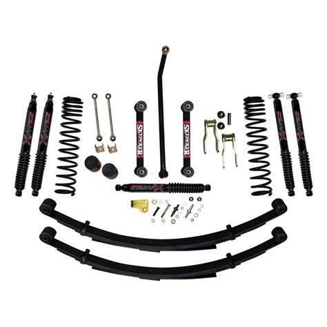 Skyjacker 45 Lift Kit W Black Max Shocks Rear Leaf Springs For 1984