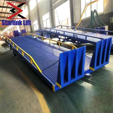 6t 8t good quality electrical loading dock leveler mobile yard ramp