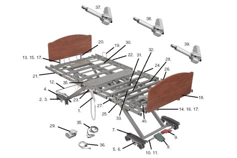 Prime Care Bed Model P903 Replacement Parts By Drive Medical