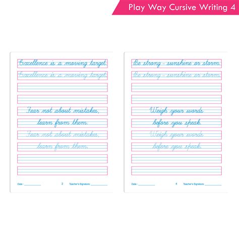 4th Grade Cursive Writing