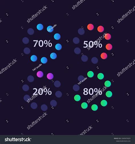 Radial Gradient Progress Infographic Chart Design Stock Vector Royalty Free 2245075025