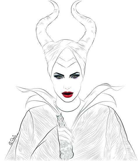 Maleficent Vector Portrait Behance