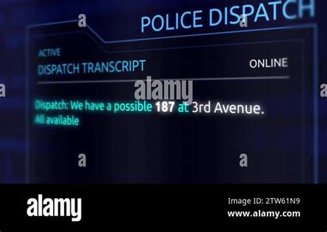 Virtual Police Dispatch Transcript Graphics Interface Code 187