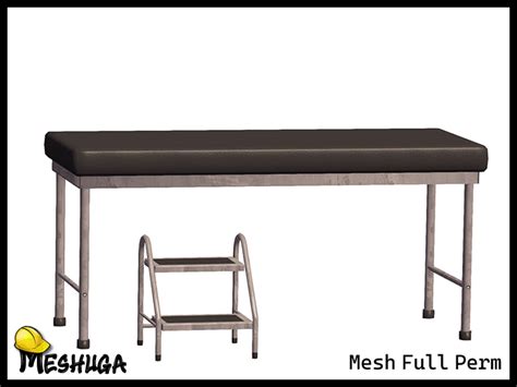 Second Life Marketplace Meshuga Medical Examination Table And Step Full Perm Mesh