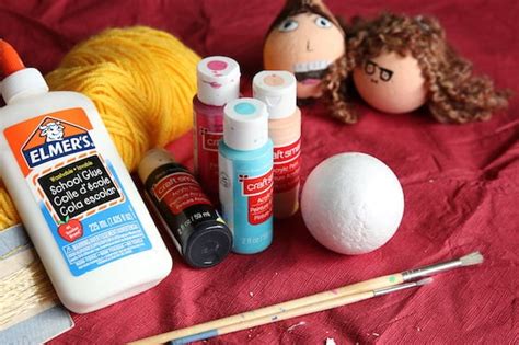 Self Portrait Ornaments With Styrofoam Balls Happy Hooligans