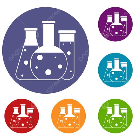Laboratory Flasks Icons Set Laboratory Icons Set Collection Png And