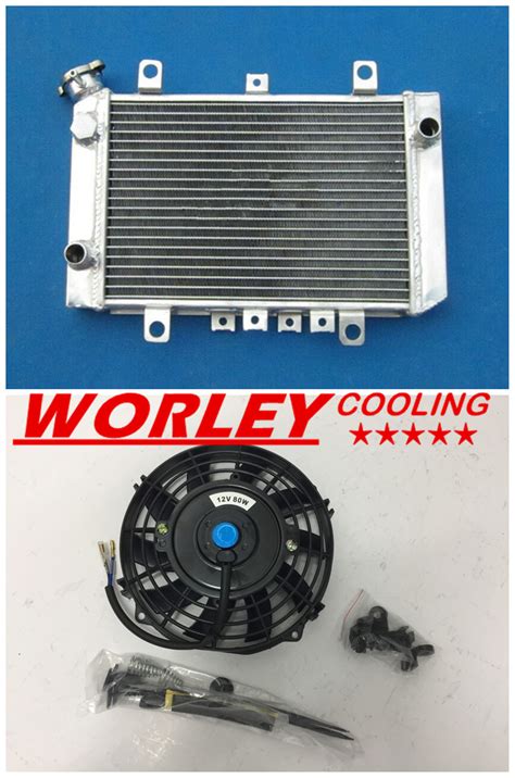 Aluminum Radiator Fan For Kawasaki Kvf400 A B C D Prairie 400 1997