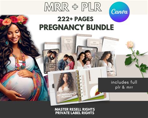 Canva Template Pregnancy Bundle Master Resell Rights Fully Commercial