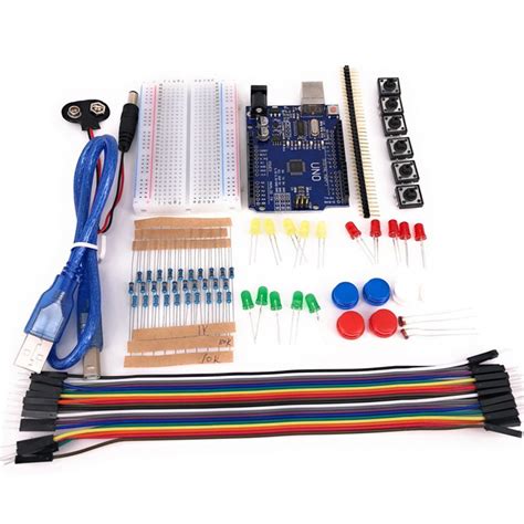 13 in 1 starter kit mini breadboard led jumper wire button for arduino