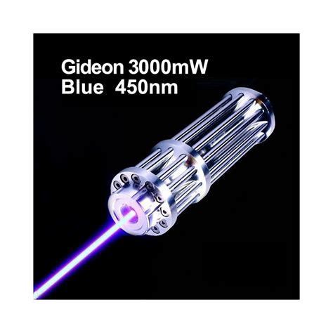 Gideon 3w Blue Burning Laser Pointer Class 4 450nm High Powered Laser C4 Lasers