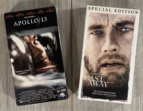 Cast Away Apollo 13 Vhs Movies Tom Hanks Film Outer Space Island Drama