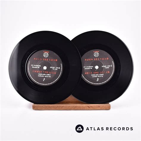 Alien Sex Fiend I Walk The Line 2 X 7 Vinyl Record Ex Ex Atlas Records