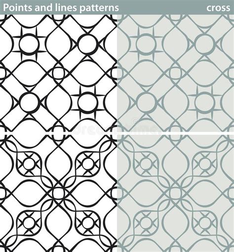 Points And Lines Patterns Cross Stock Vector Illustration Of Textile