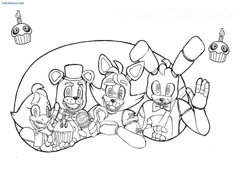 Five Nights At Freddys Coloring Pages Print For Free 120 Images Fnaf Coloring Pages