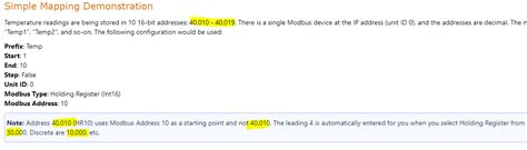 Modbus Addressing Documentation 6 Digits Ignition Inductive