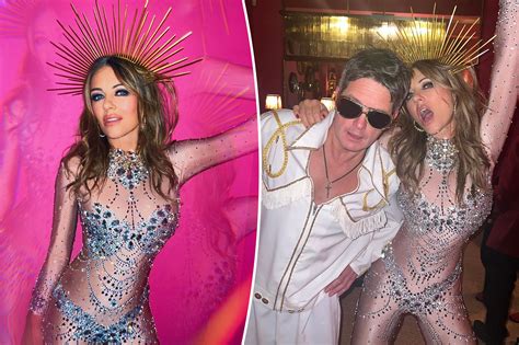 Elizabeth Hurley 57 Wows In Nude Bedazzled Bodysuit