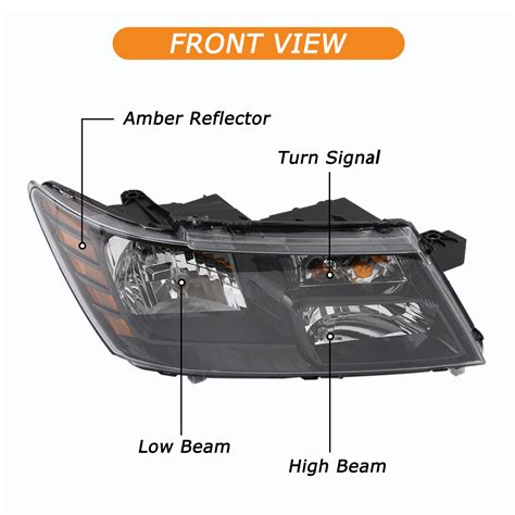 For 2009 2020 Dodge Journey Right Side Headlamp Halogen Headlight W