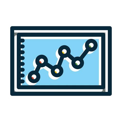 Line Chart Vector Thick Line Filled Dark Colors 34098317 Vector Art At