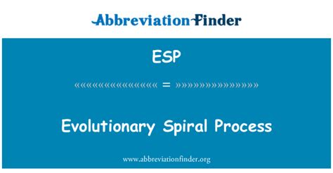Esp 定义 进化的螺旋上升的过程 Evolutionary Spiral Process