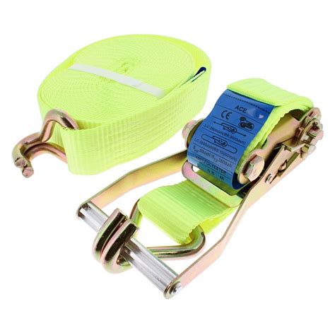 8m Illuminous Yellow 50mm Ratchet Loadstrap Lands