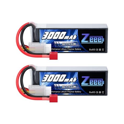3s Lipo Battery 3000mah 111v 50c With Deans T Connector Soft Pack Rc