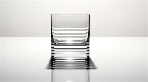 Premium Photo Elegant Glass With Diagonal Striped Pattern On White Surface