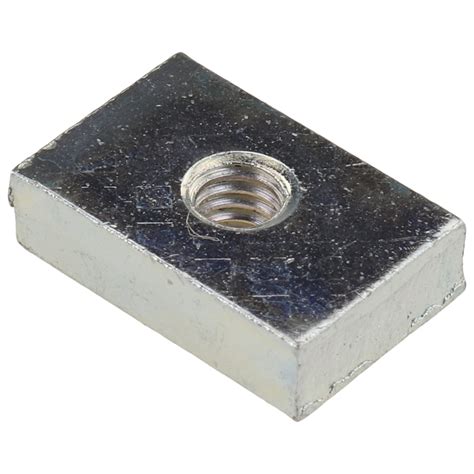 Threaded Plate M4 15x10x4 Steel Zink Plated